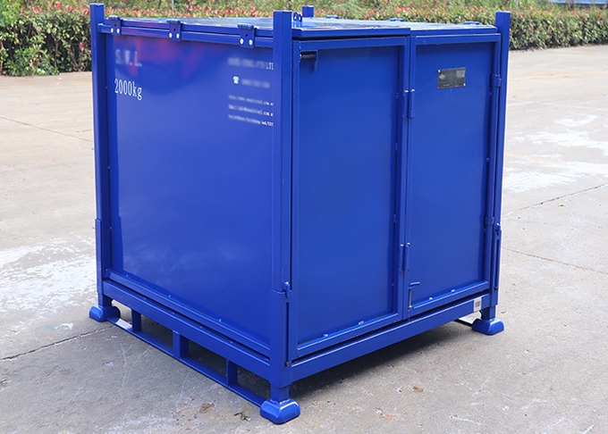 Forklift Metal Pallet Cage Box 2T For Construction Sites