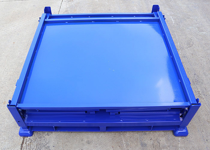 Stackable Metal Steel Stillage Cage Container With Solid Side 1T-2T Load