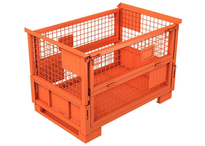 Metal Mesh Collapsible Pallet Cage Stillage Container 1000kg