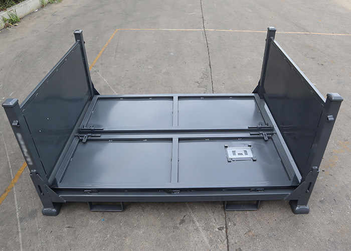 Forklift Q235 Steel Stillage Cage Pallet Storage Bins Corrosion Protection