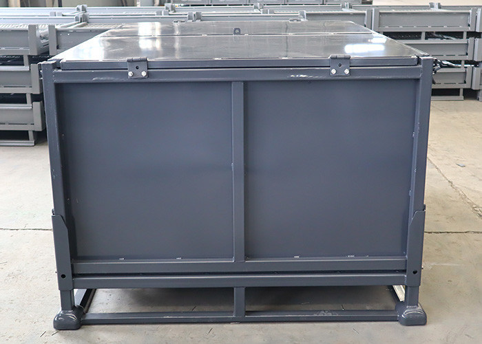 Detachable Steel Stillage Cage Bulk Pallet Containers With Lid