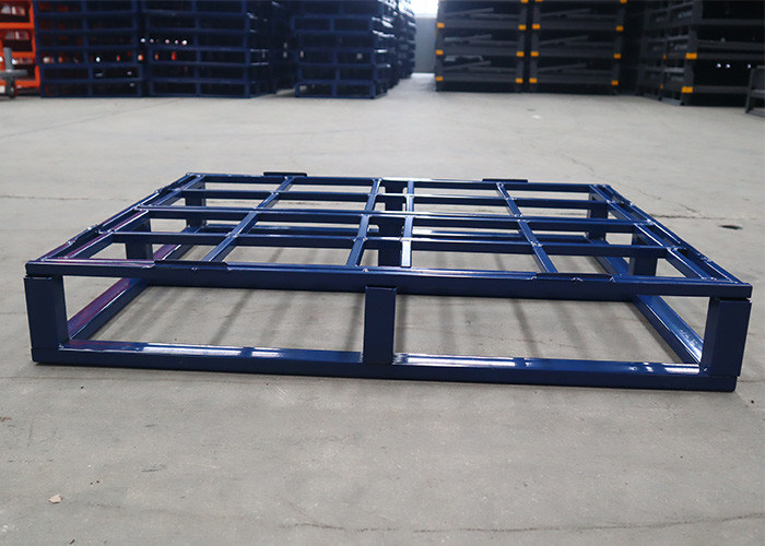 Powdercoated Tubular Shipping Metal Steel Pallet 1500kg Custom