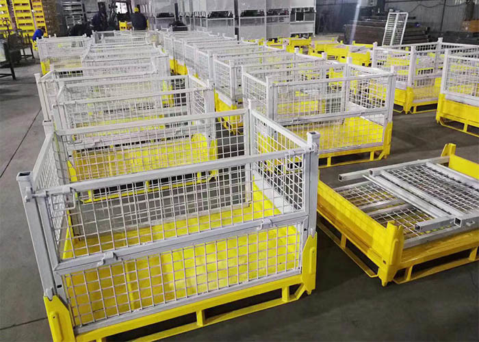 Afsluitbare Draad Mesh Pallet Cage Container Stillage 1200x1000