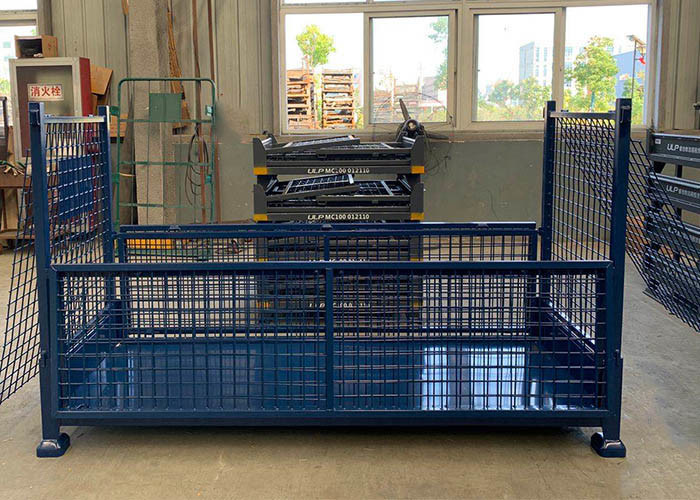 Extended Stillage Lockable Pallet Cages For Lifting Full Wire Mesh 3000Kg