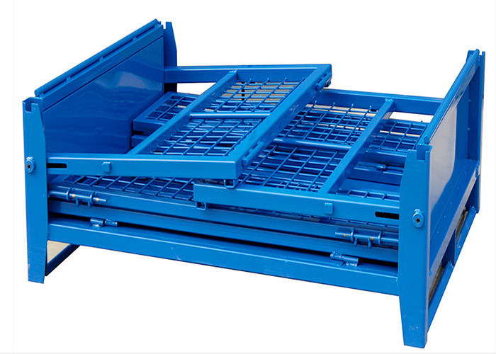 ODM Collapsible Pallet Cage Box Stillage Bin Powder Coated