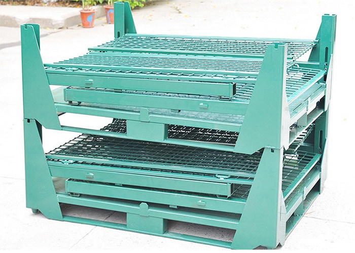 Four Sided Welded Wire Mesh Pallet Cage Industrial Stillages Container