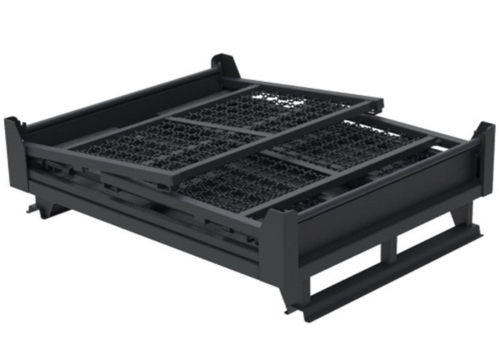 Lockable Pallet Storage Cage Woven Wire Mesh Inter Stackable