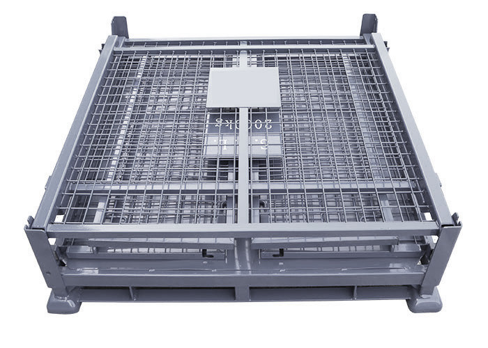 Wire Mesh Collapsible Stackable Stillage 1000Kg Load For Yard Storage