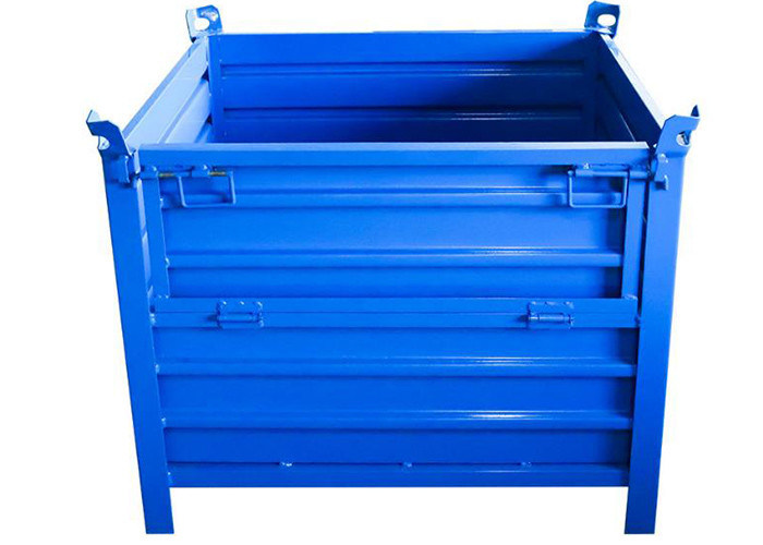 Rigid Corrugated Steel Containers Bins With Half Drop Gate 1T Load