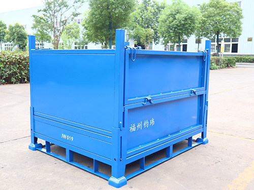 Lockable Pallet Storage Cage Industrial Wire Baskets Wire Mesh Containers