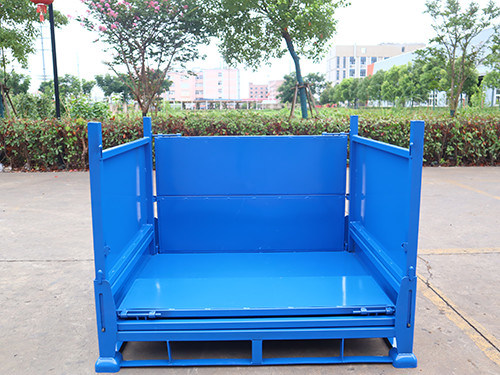 Lockable Pallet Storage Cage Industrial Wire Baskets Wire Mesh Containers