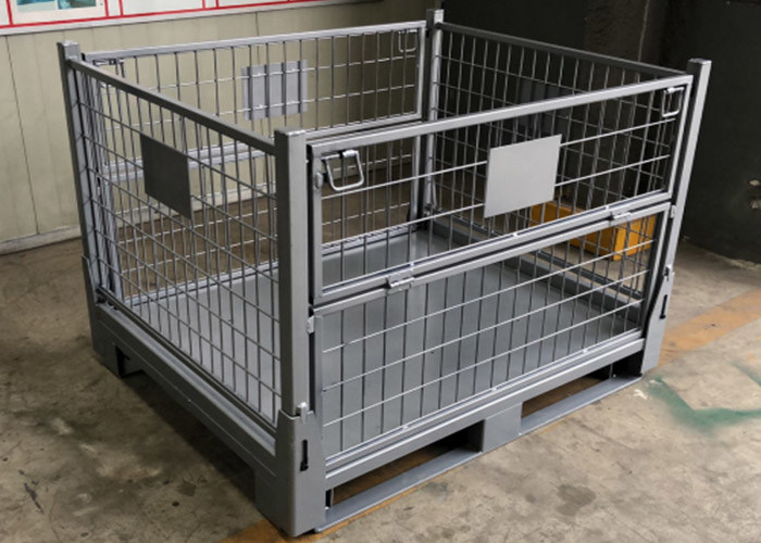 Steel Collapsible Pallet Cage With Padlock Locking System 50kg