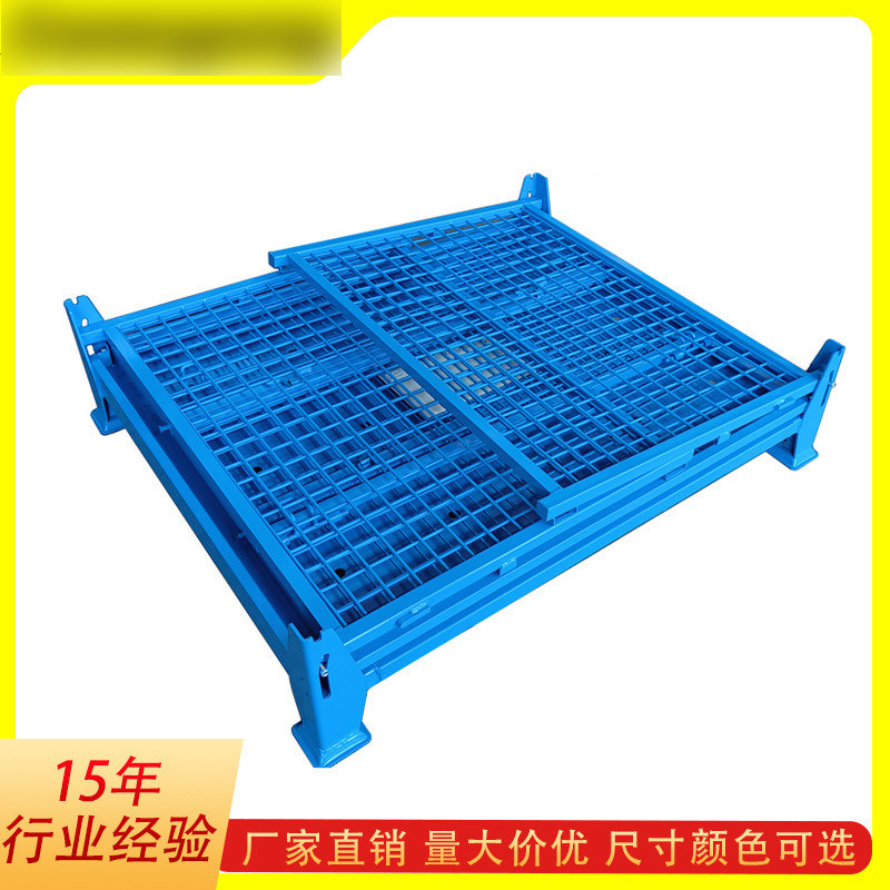 1000Kg White Metal Pallet Cage Warehouse Stillages Trolley With Wheels