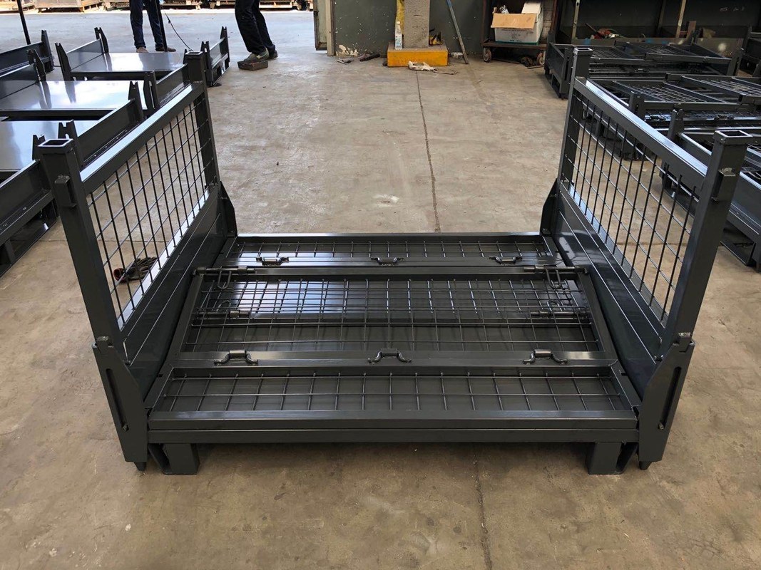 Customized Steel Collapsible Pallet Cage With Padlock Locking System