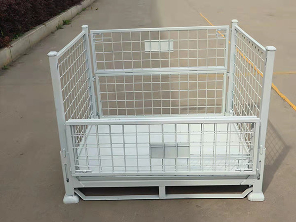 Steel Fold Stack Move Pallet Cage Custom Color 1000-2000kg Load Bearing ...
