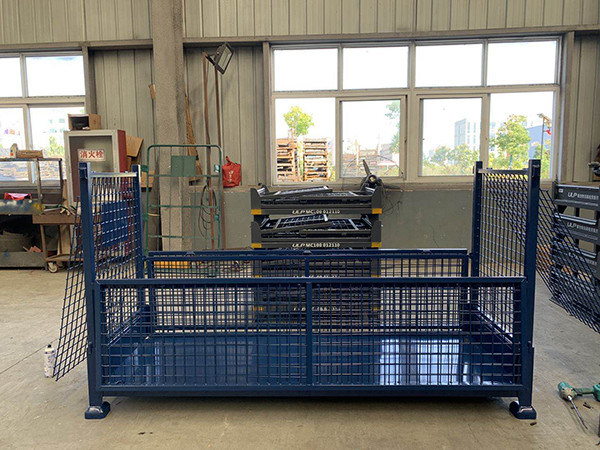 Customized Padlock Locking System Collapsible Stillage Cage For Logistics
