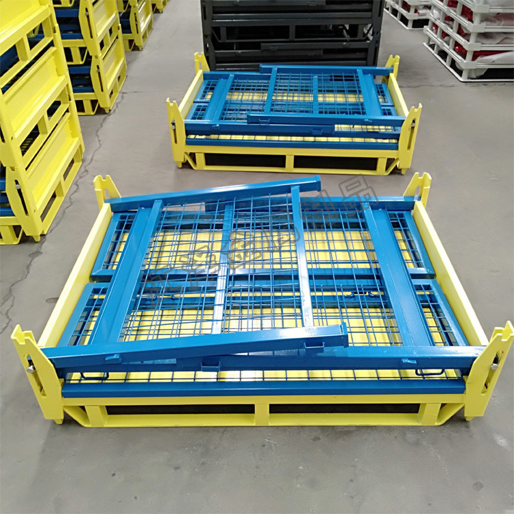 Heavy Duty Wire Mesh Pallet Cage Collapsible Stackable Storage Container