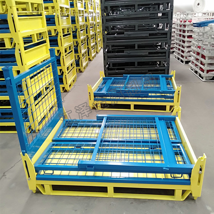 Heavy Duty Wire Mesh Pallet Cage Collapsible Stackable Storage Container
