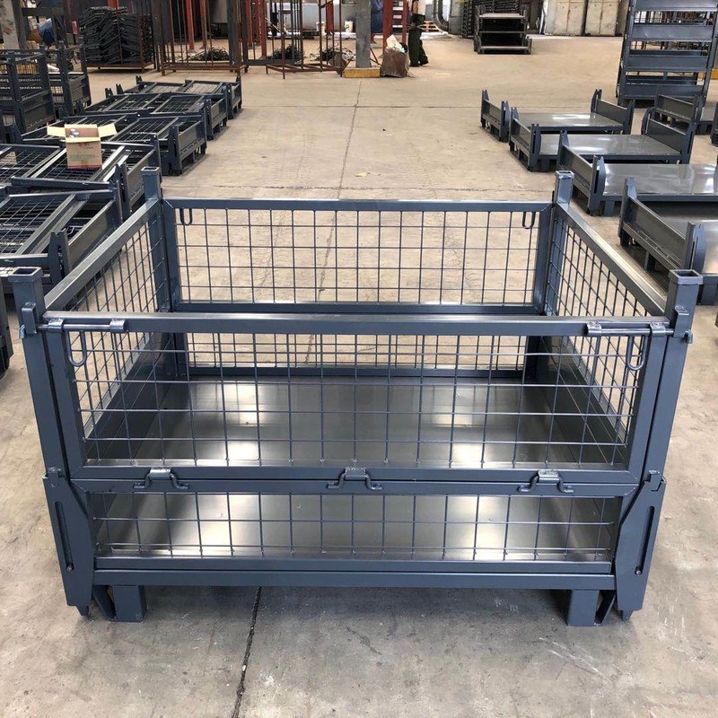 Customizable Collapsible Pallet Cage With Removable Dividers For Varied ...