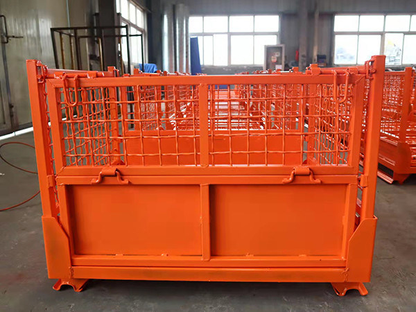 Foldable Wire Mesh Pallet Cage 1200*1000*900mm Size Load Capacity 1000kg