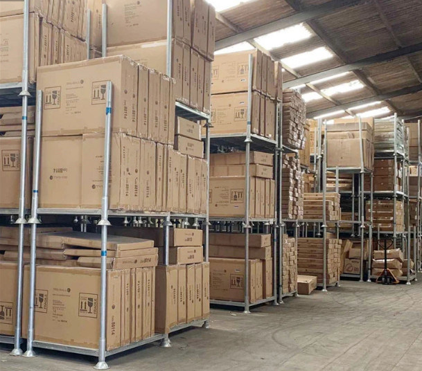 Heavy Duty Detachable Metal Fabric Roll Racking System Stacking Pallet ...