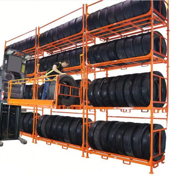 Portable Stacking Racks With 1000kg Load Capacity 4 Wheels And 2000mm Post Height