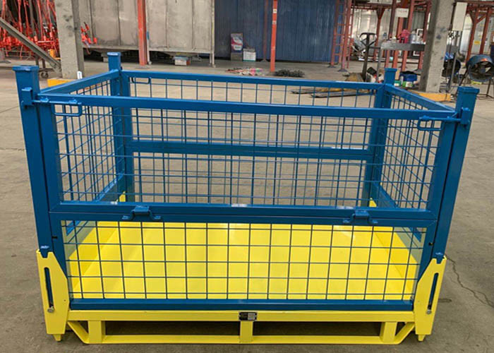Warehouse Q235 Wire Mesh Pallet Cage Heavy Duty For Lifting
