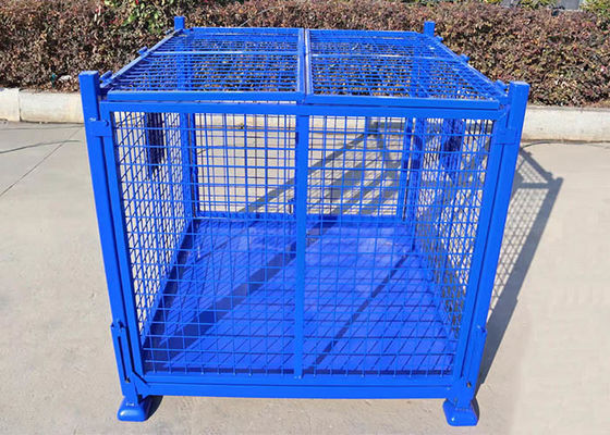 Turnover Full Security Lockable Wire Mesh Pallet Cage 1500Kg