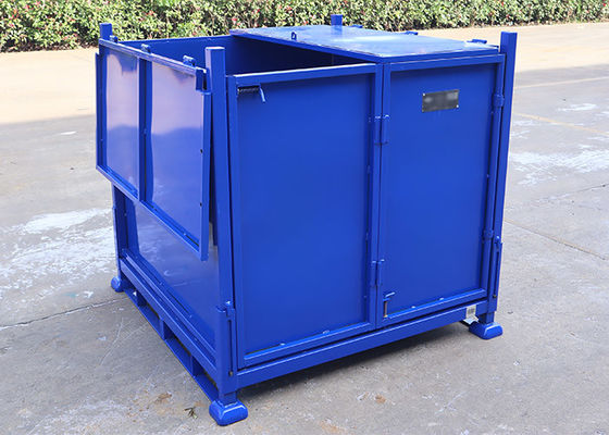Forklift Metal Pallet Cage Box 2T For Construction Sites