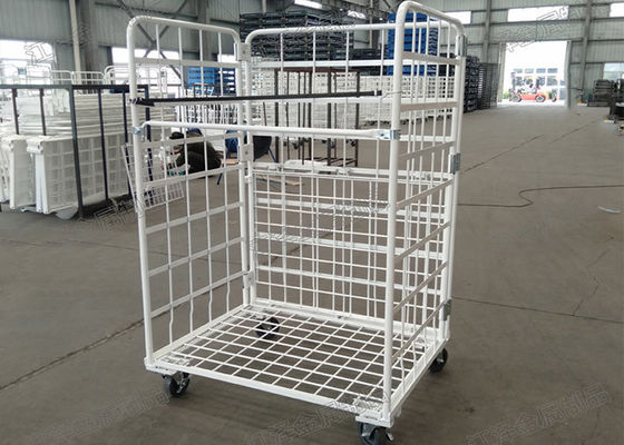 Folding Nestable Roll Cage Container Wire Mesh Security Roll Pallet ...