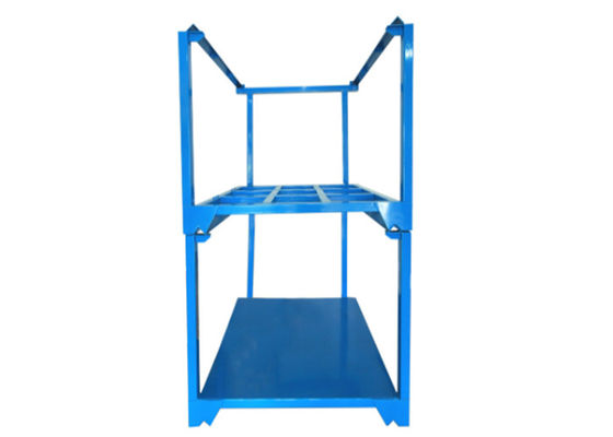 Warehouse Stackable Steel Nestainer Storage Racks Pallet With Sheet Base
