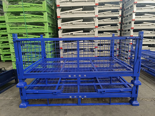 Padlock Locking System Collapsible Pallet Cage With ISO9001 Certificate