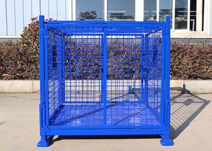 Full Security Metal Stillage Pallets Cage With Detachable Gates 2000Kg Load