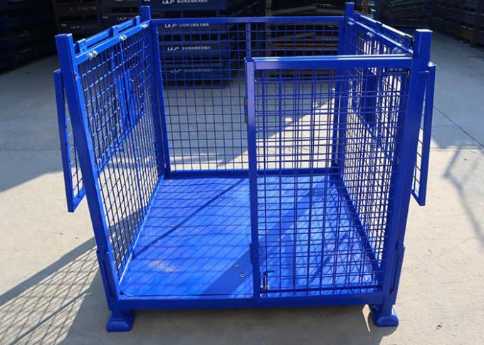 Turnover Full Security Lockable Wire Mesh Pallet Cage 1500Kg