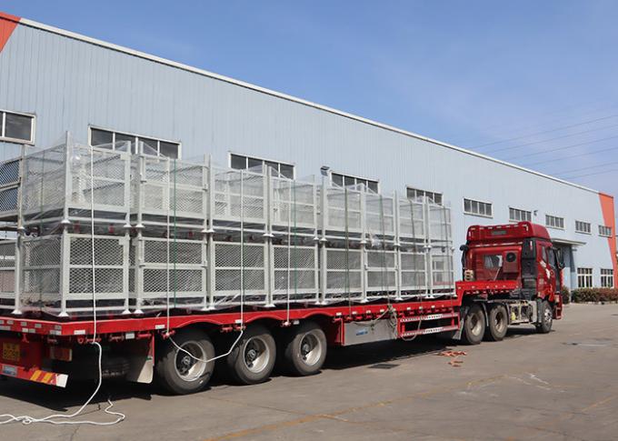 Industrial Mobile Rigid Mesh Stillage Pallet Cage Trolley With Castors