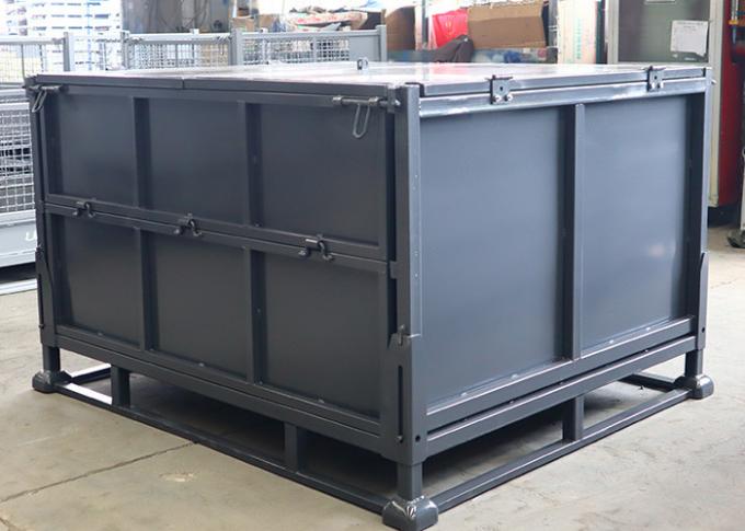 Detachable Steel Stillage Cage Bulk Pallet Containers With Lid