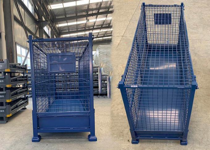 Extended Stillage Lockable Pallet Cages For Lifting Full Wire Mesh 3000Kg