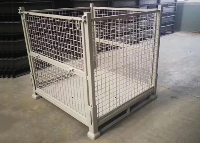 Custom Powder Coating Mesh Stillage For Forklift Transportation