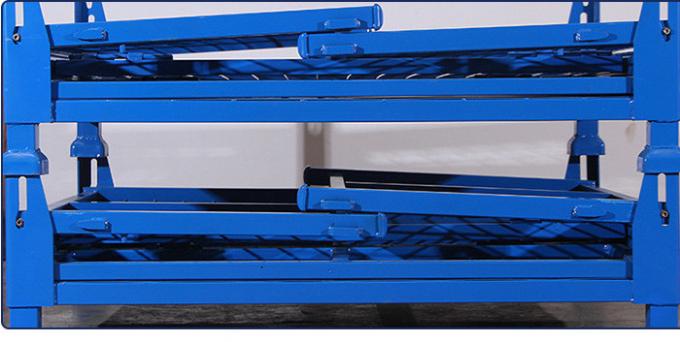 Heavy Duty Wire Mesh Stackable Pallet Cages 4 Way Forklift Access