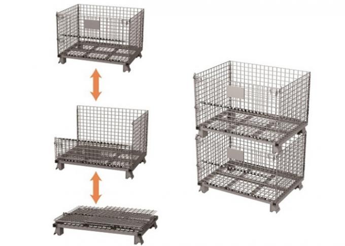 Collapsible Welded Wire Mesh Pallet Cages 1000x800