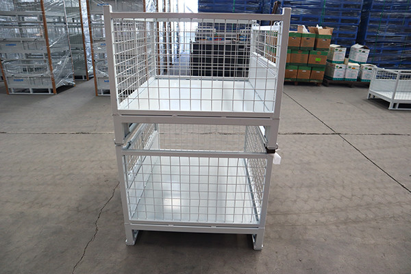 Space Saving Galvanized Wire Mesh Pallet Cage For Warehouse Storage ...