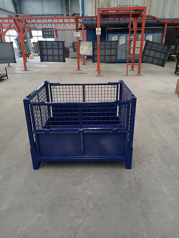 Heavy Duty Wire Mesh Pallet Cage Collapsible Stackable Storage Container
