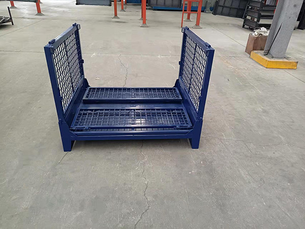 Heavy Duty Wire Mesh Pallet Cage Collapsible Stackable Storage Container