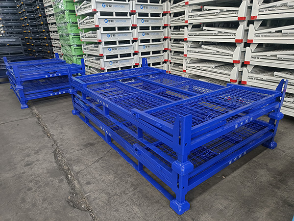 Padlock Locking System Collapsible Pallet Cage With ISO9001 Certificate