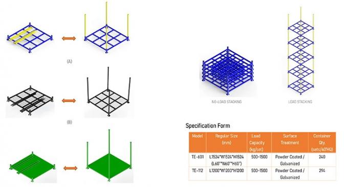 Heavy Duty Detachable Metal Fabric Roll Racking System Stacking Pallet ...