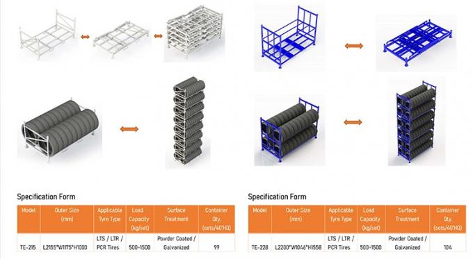 Heavy Duty Detachable Metal Fabric Roll Racking System Stacking Pallet ...